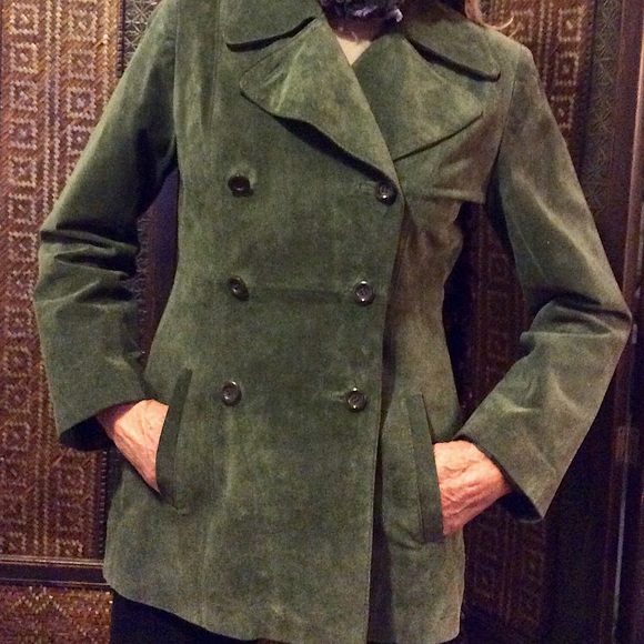 Express | Jackets & Coats | Express Double Breasted Avocado Suede ...